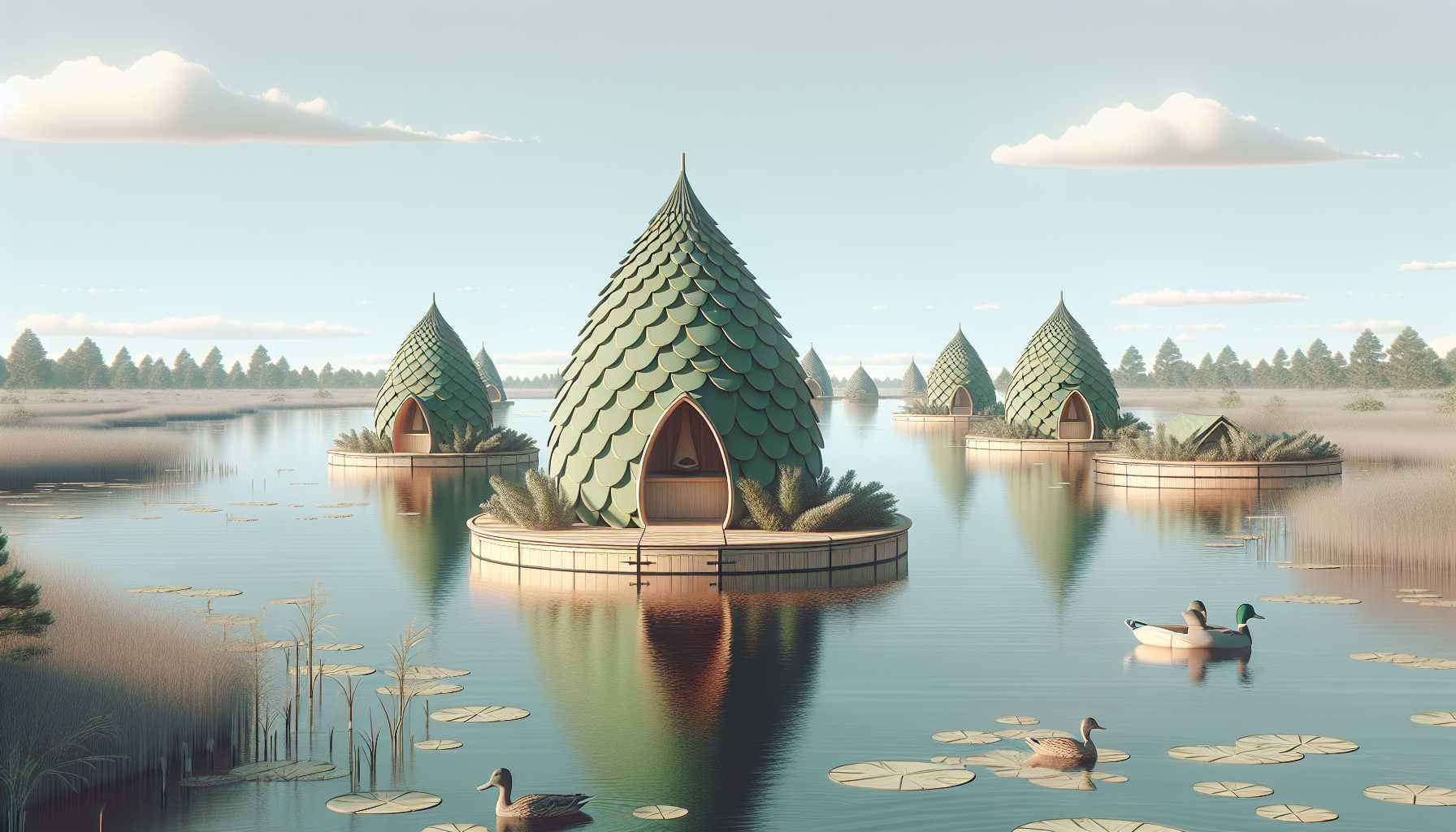 Floating Pinecone Shelters Help Ducks Thrive Amid Habitat Loss ...